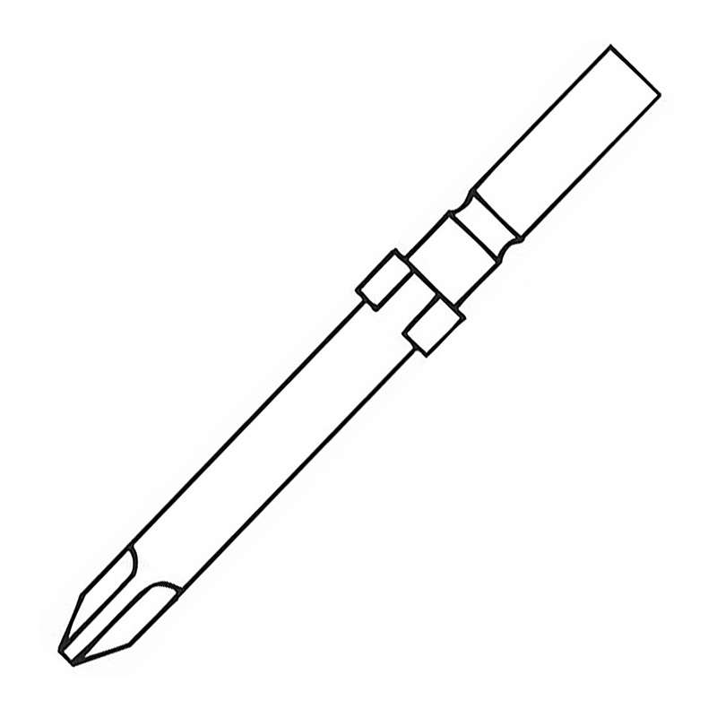 Phillips Bit, JIS, #1 Point Size, 5mm Round, 100mm Length