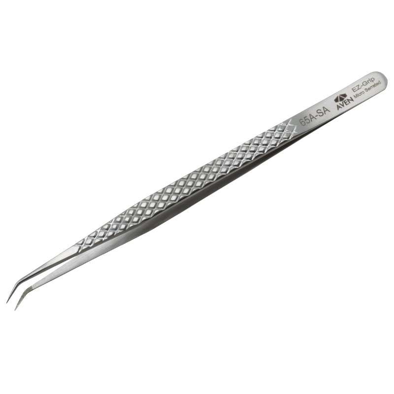 #65A Pattern Tweezers with Serrated Tips