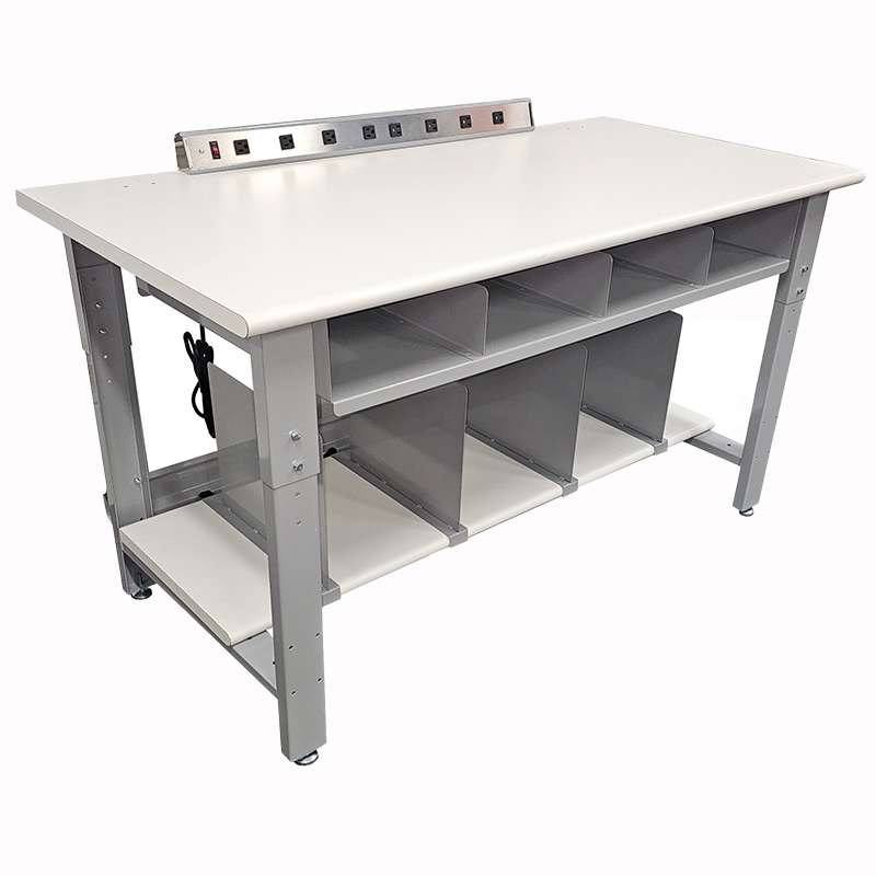 Non-ESD Standard Adjustable Height Packing Bench with Gray Frame and ...