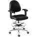 Integra ESD Black Vinyl Chair w/Medium Back, Non-Tilt, Polished ...