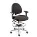 Integra Tall Height ESD Ebony Fabric Chair; Medium Back; Articulating ...