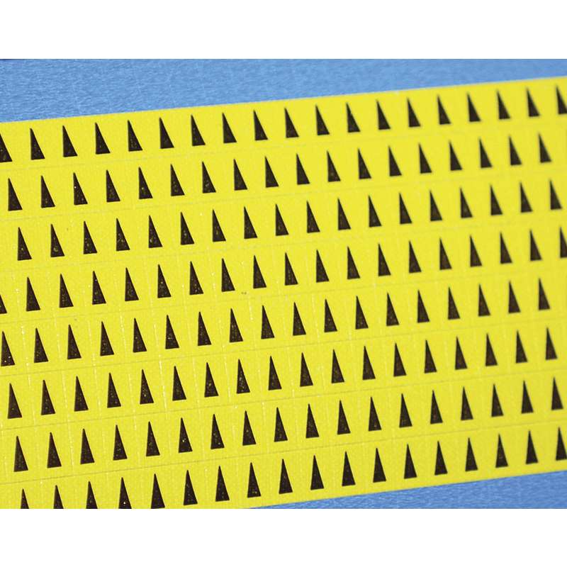 Brady BIA-YL - Yellow Inspection Arrows, 1/8" x 3/16", 576 per card
