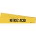 NITRIC ACID Pipe Marker Style 1 Black on Yellow 1 per Card, 5 PK