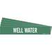WELL WATER Pipe Marker Style 1 White on Green 1 per Card, 5 PK