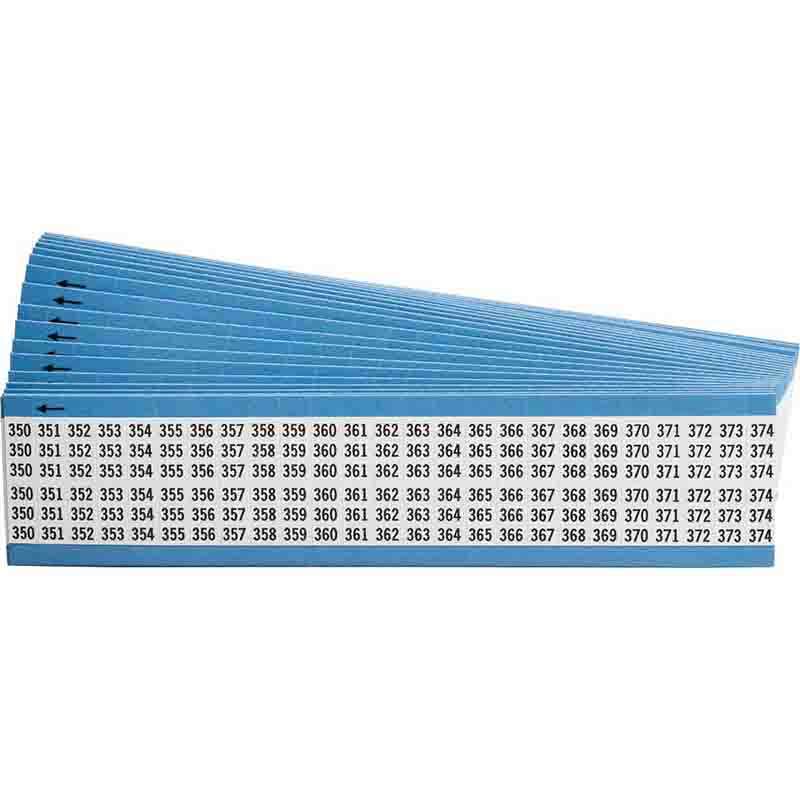 Wire Marker Card Repositionable Vinyl Cloth, Legend, 350 to 374, 25 ...