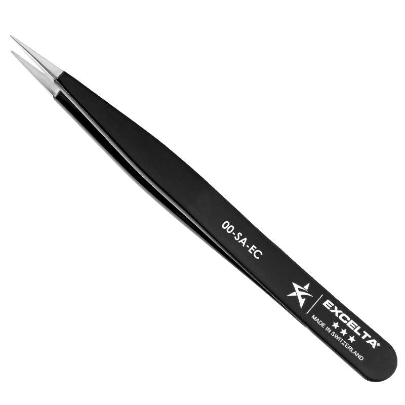 Tweezers, 3 Star Strong Medium Point, 4.5in, Anti-Mag SS Epoxy Handles
