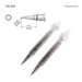 T52 Series Soldering Tip, Conical, Radius .05mm x 8.2mm, 2 Pack, for FX-9706 Micro Tweezers