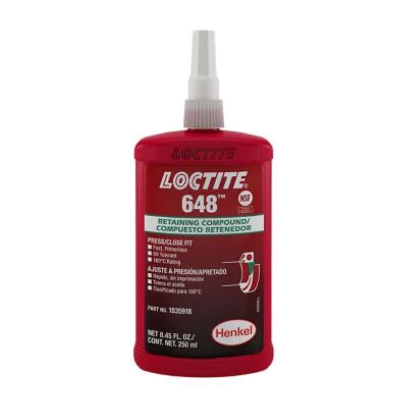 Loctite 1835918 - 648 Retaining Compound, Rapid Cure, 250mL