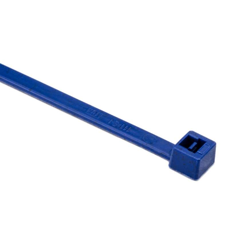 Metal Content Tie, 6" Long, 30Lb Tensile Strength, PA66Mp, Blue, 100 ...