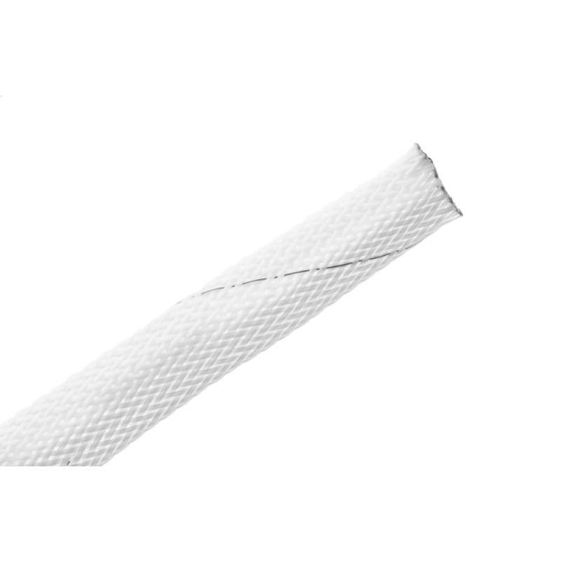 Plenum Rated Expandable Braided Sleeving (Halar), 0.5" Dia, White, 100 ...