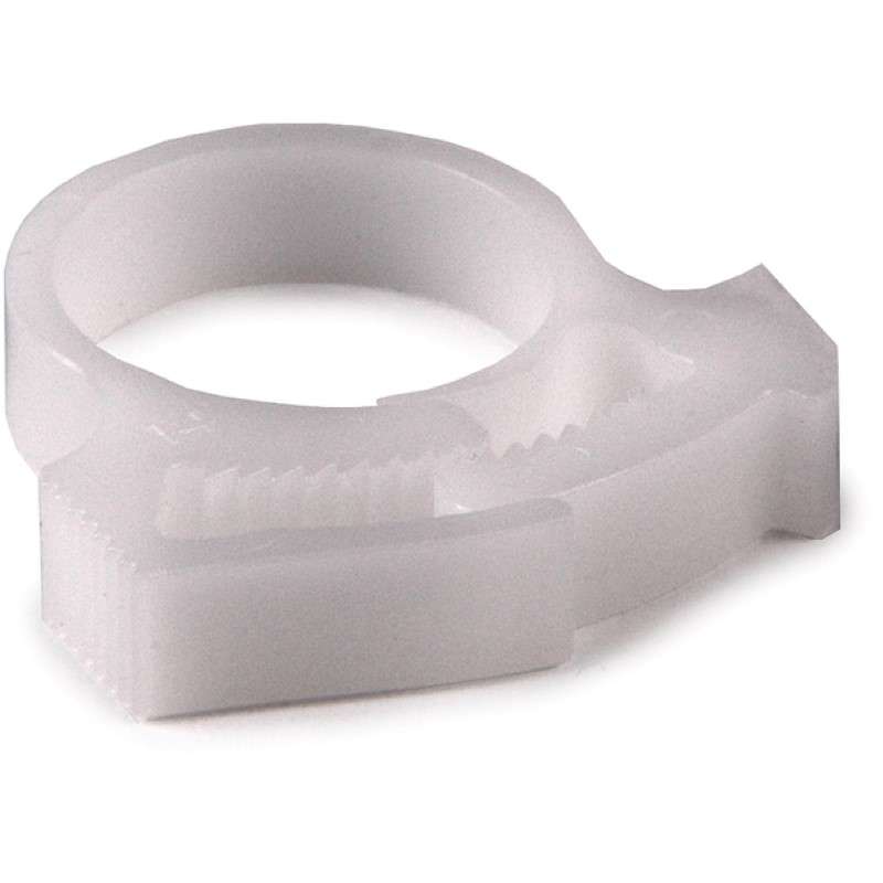 Snapper Hose Clamp, 0.71 - 0.81" Bundle Diameter, Pom, White, 1000/Package