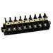Terminal Strip, Shorting Block, 8-Pole, 22-6 AWG