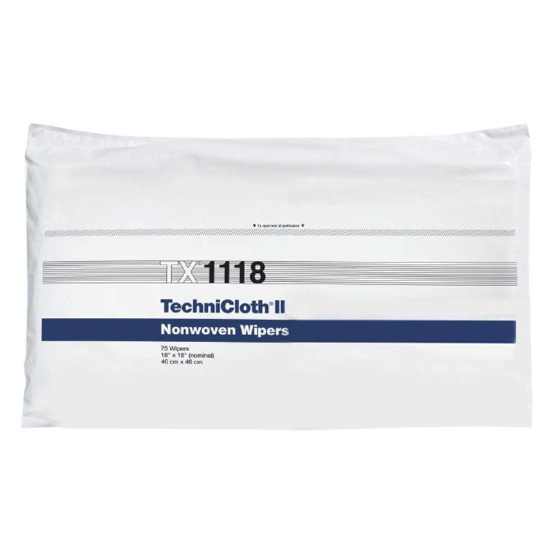 TechniCloth® II Dry Nonwoven Cleanroom Wipers, 18" x 18", Non-Sterile ...