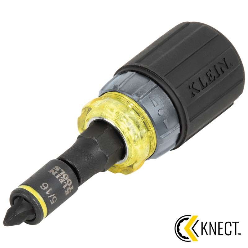 KNECT™ 7-in-1 Ratcheting Impact-Rated Stubby Screwdriver/Nut Driver