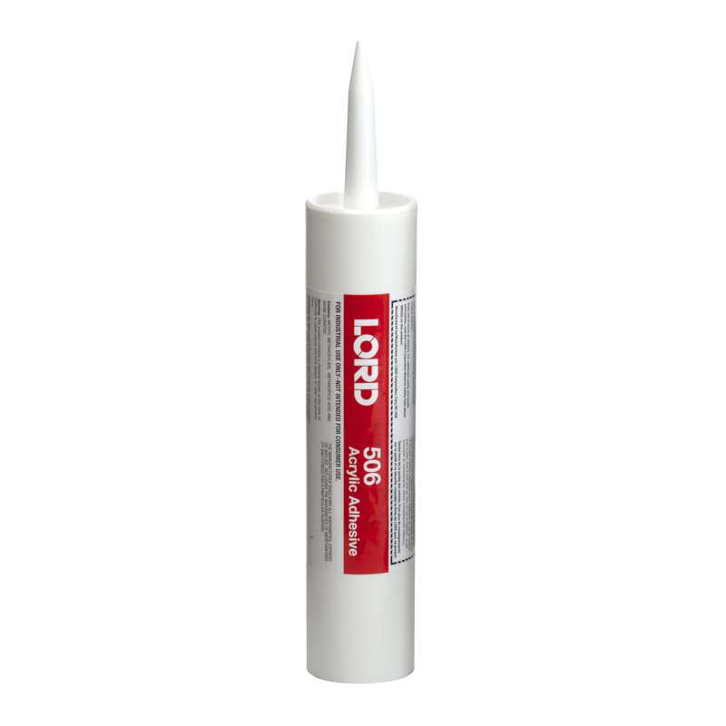 Lord® 506 Acrylic Adhesive, 1/10 gal Cartridge, Amber