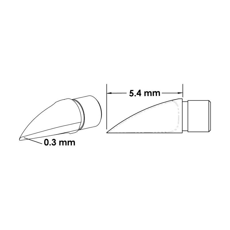 Solder Tip Cartridges, Blade, 0.3mm x 5.4mm, Mft Pair For Microfine H10 ...