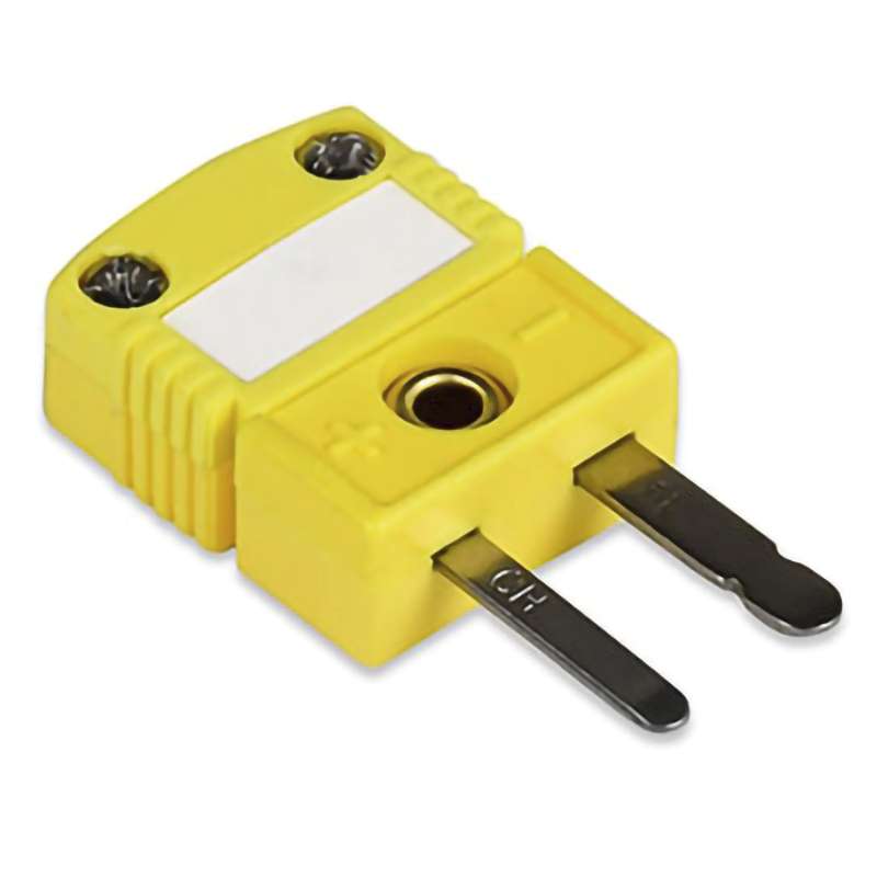 Miniature Thermocouple Connector, Flat Pin, 2 Pins, Male, K Type, -29 C ...