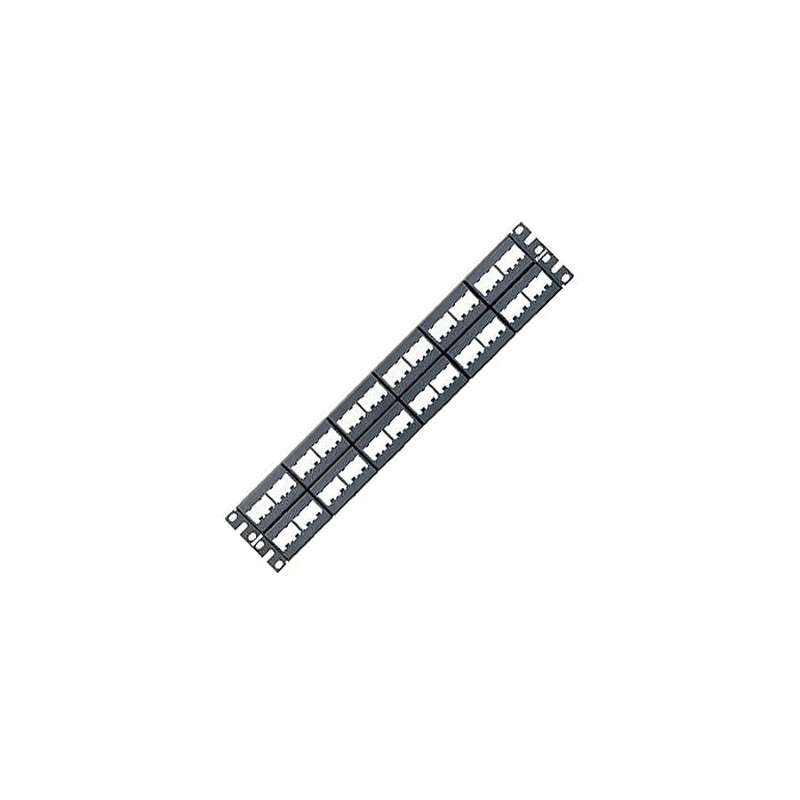Mini-Com Patch Panel, 48 Port, Unshielded, 2RU, 19"Wx3.47H", Blk, 1Pc