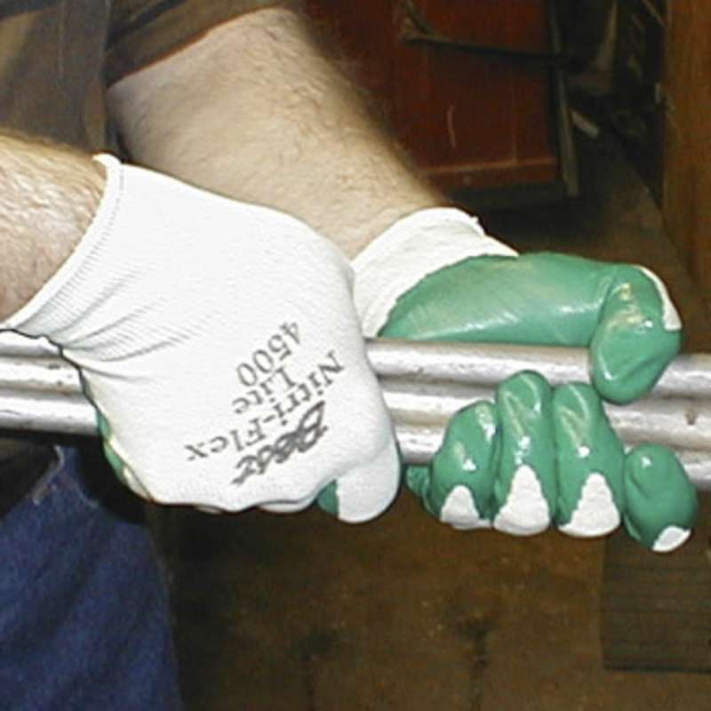 Nitri-Flex® Lite Green General Purpose Gloves with Smooth Green Nitrile ...