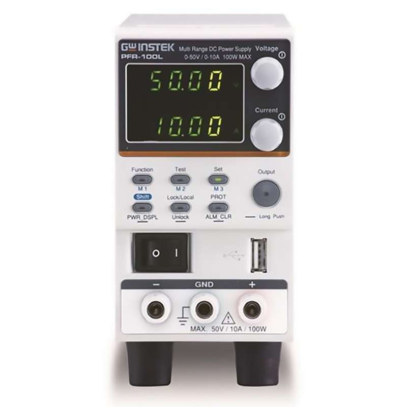 Fanless Multi-range DC Power Supply, LAN, 0-50V/0-10A, 100W
