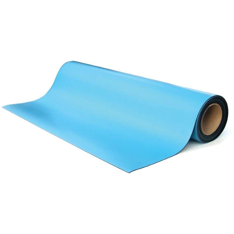 Textured Rubber Table Mat Roll, Light Blue, 24" x 40' x .080"