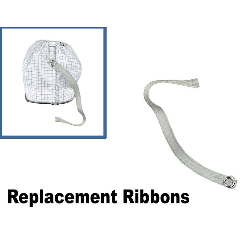 Grounding Ribbon, 10 inch Conductive, with 4mm Male Snap