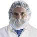 Disposable Cleanroom White Non-Woven Polypropylene Beard Cover, 18 in ...