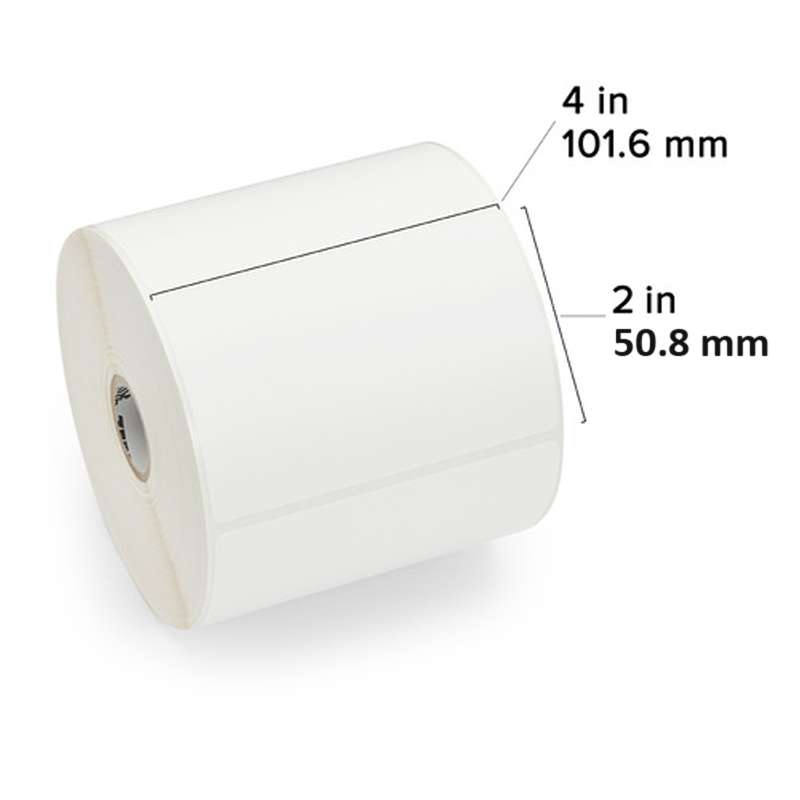 Zebra Z-Select 4000D High Performance Coated Thermal Label, All-Temp ...